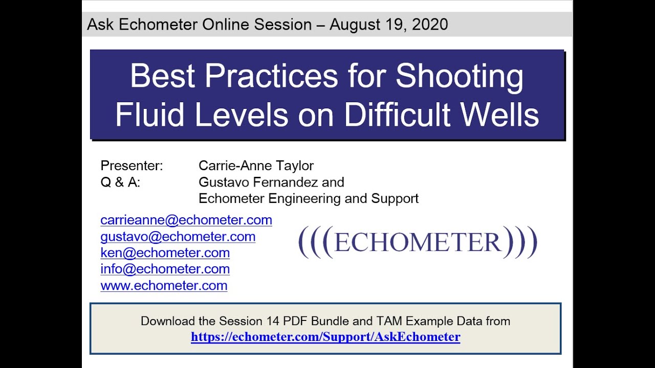 Ask Echometer Session 14 Aug 19 2020 Best Practices - YouTube