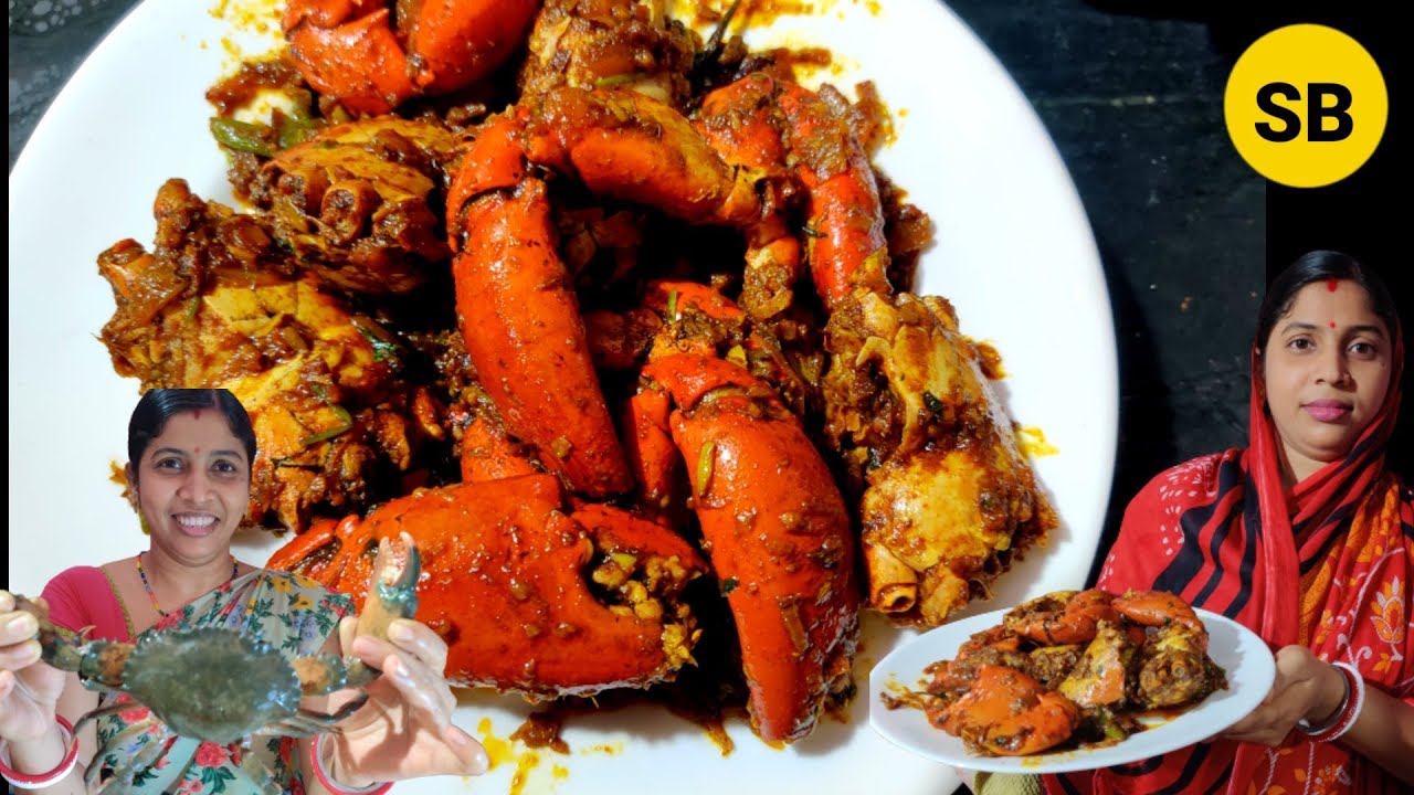 CRAB CURRY। Crab Masala Curry। Village Food।Sundarban river KING CRAB ...