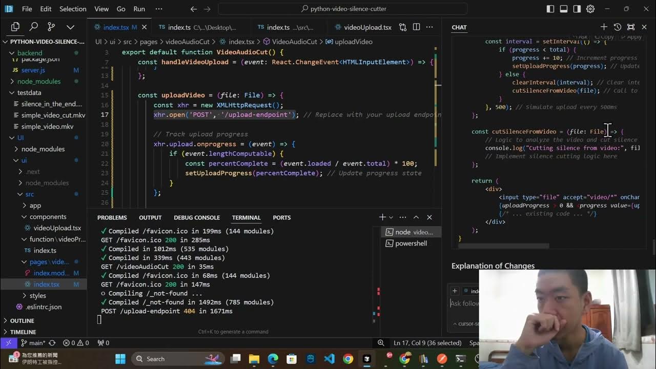 Learning Video Silence Cut 19 - Discover how to using CSS create progress bar and read ffmpeg ...