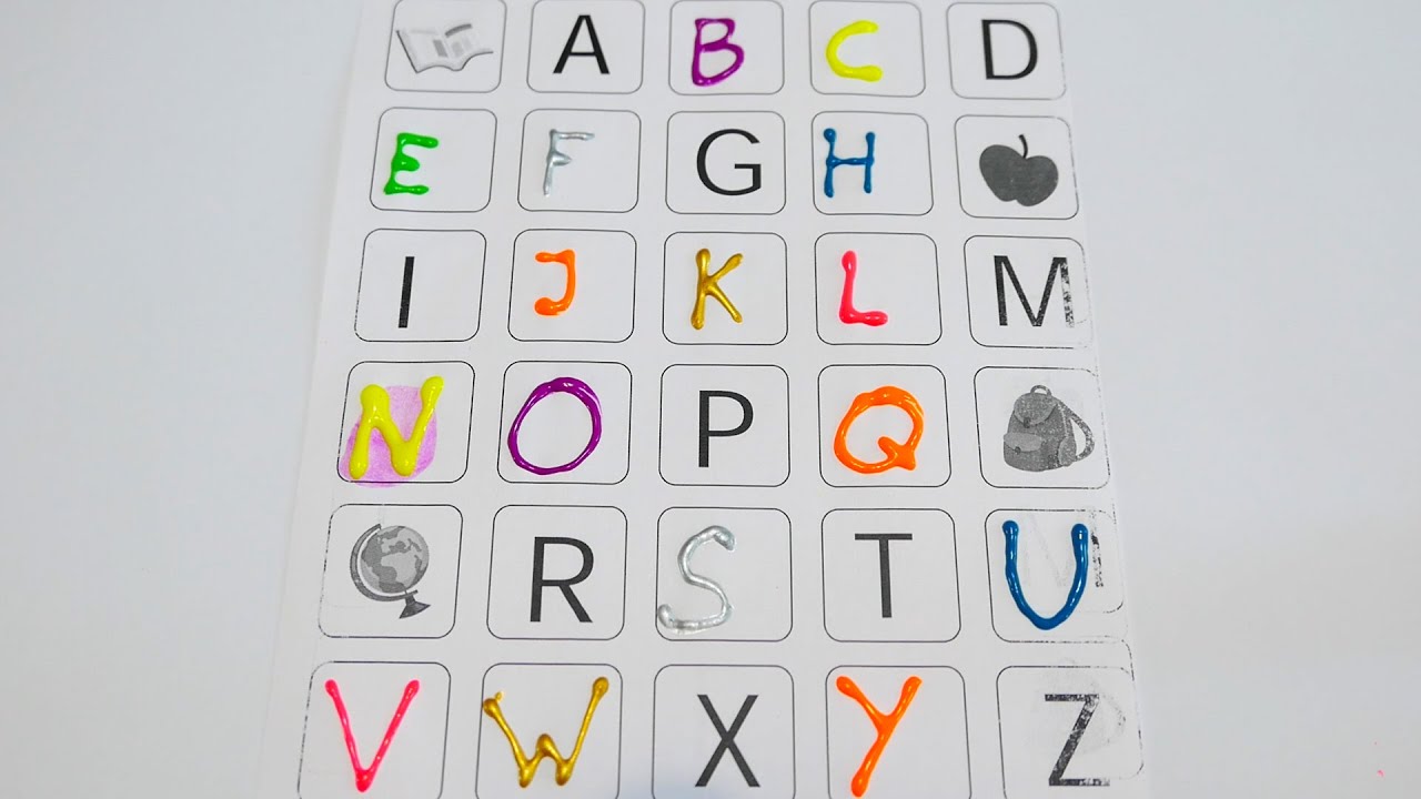 Play & Learn alphabet letter, how to write ABC - YouTube