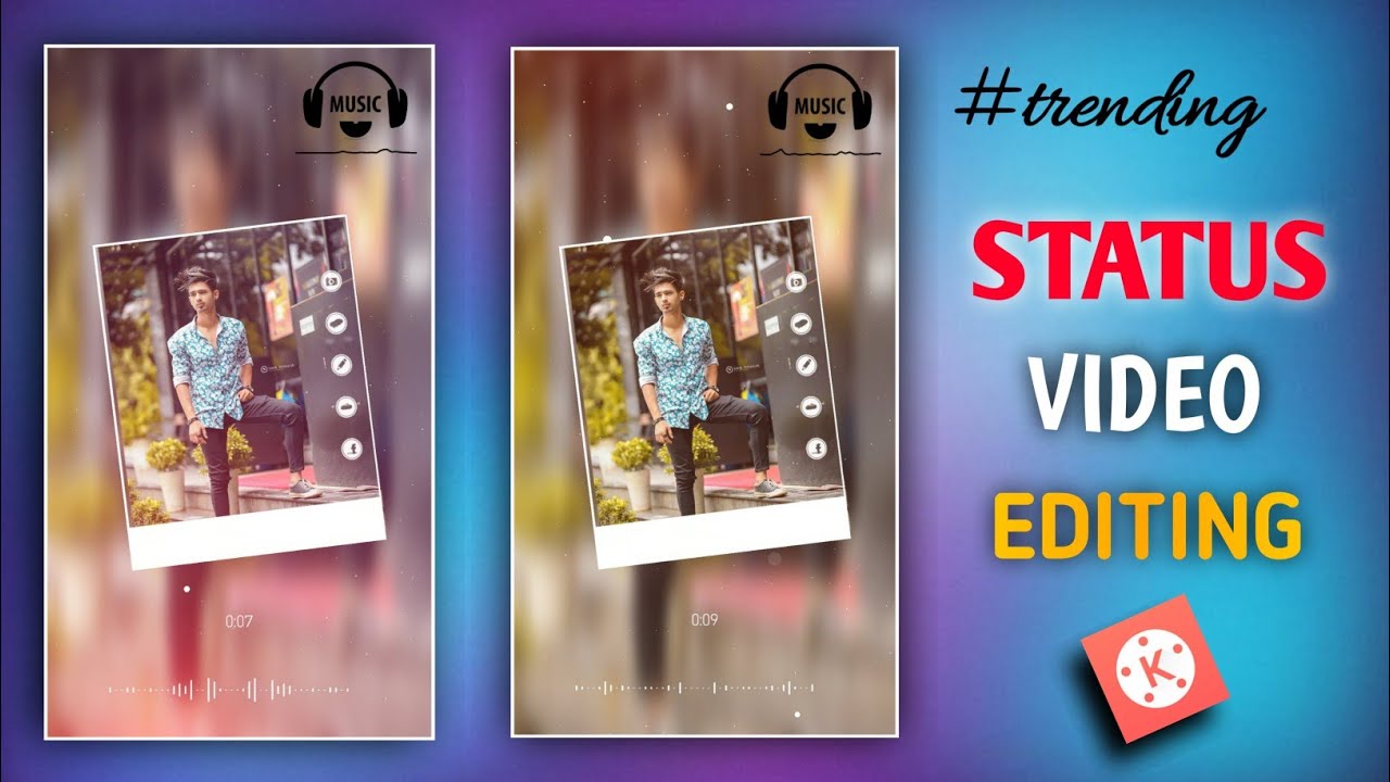 How To Make New Trending Status Video in Kinemaster || Full Screen ...