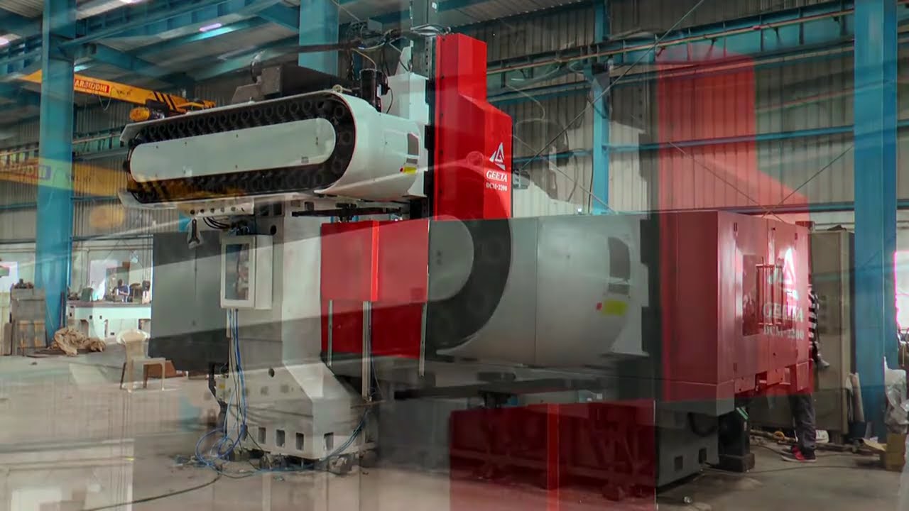 CNC DOUBLE COLUMN MACHINING CENTER - YouTube