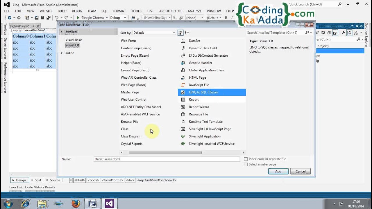 Practical of asp.net for tybscit on Linq to Sql - YouTube