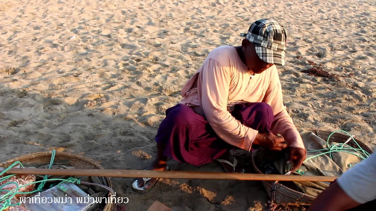 Salted fish , Chaung Thar Beach Pathein , Myanmar - YouTube