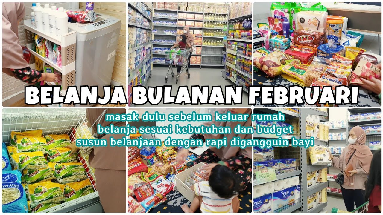 BELANJA BULANAN FEBRUARI.MASIH SEMPAT MASAK SEBELUM BELANJA.LANJUT ...