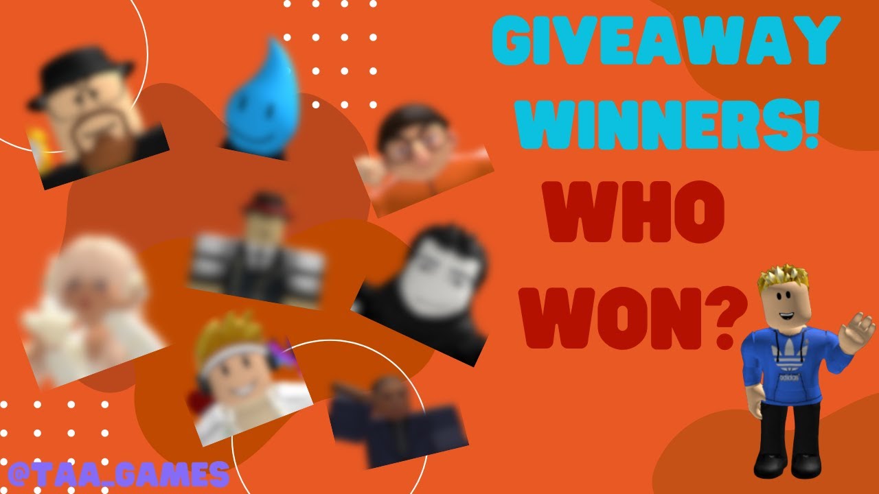 Giveaway Winners! | Obby Game - YouTube