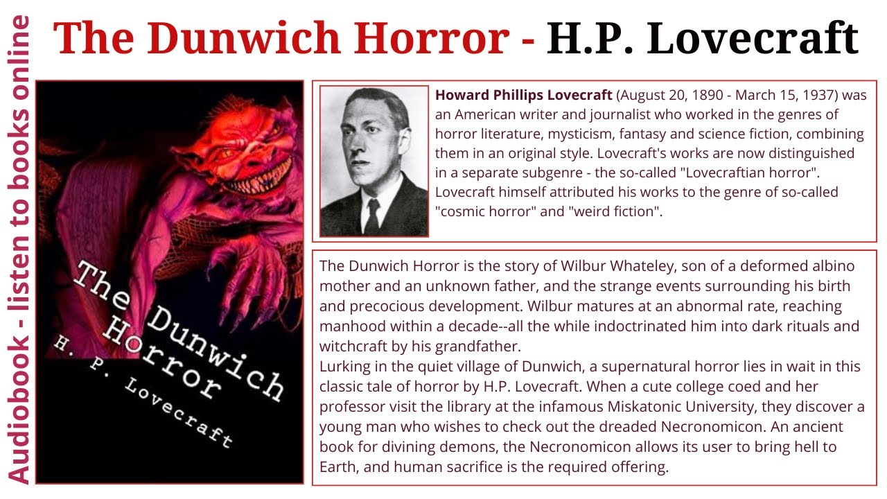 The Dunwich Horror - H.P. Lovecraft - YouTube