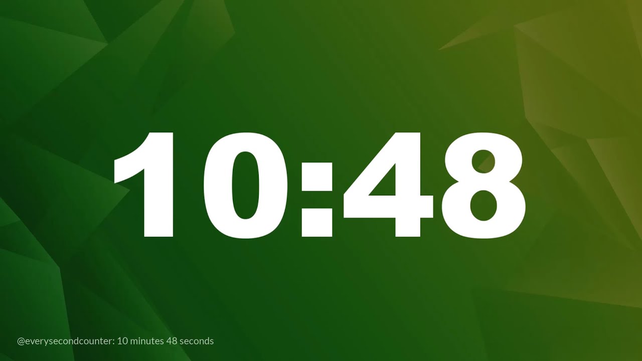 10 minutes 48 seconds [648 secs] clock timer countdown || Alarm Focus ...