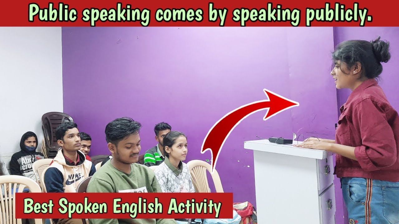 English Speaking Performance of a Student In Public + Camera Recording ...