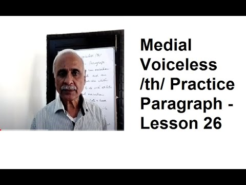 Medial Voiceless /th/ Practice Paragraph - Lesson 26 - YouTube