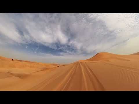 An early morning climb on Nagrah dune in Sweihan