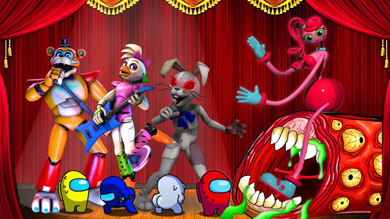 어몽어스 | Among Us VS FNAF | FREDDY | CHICA | POPPY PLAYTIME | Among Us ...