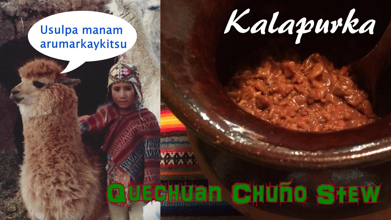 Incan Chuño Stew (Carapulcra) - In Quechua and English - YouTube