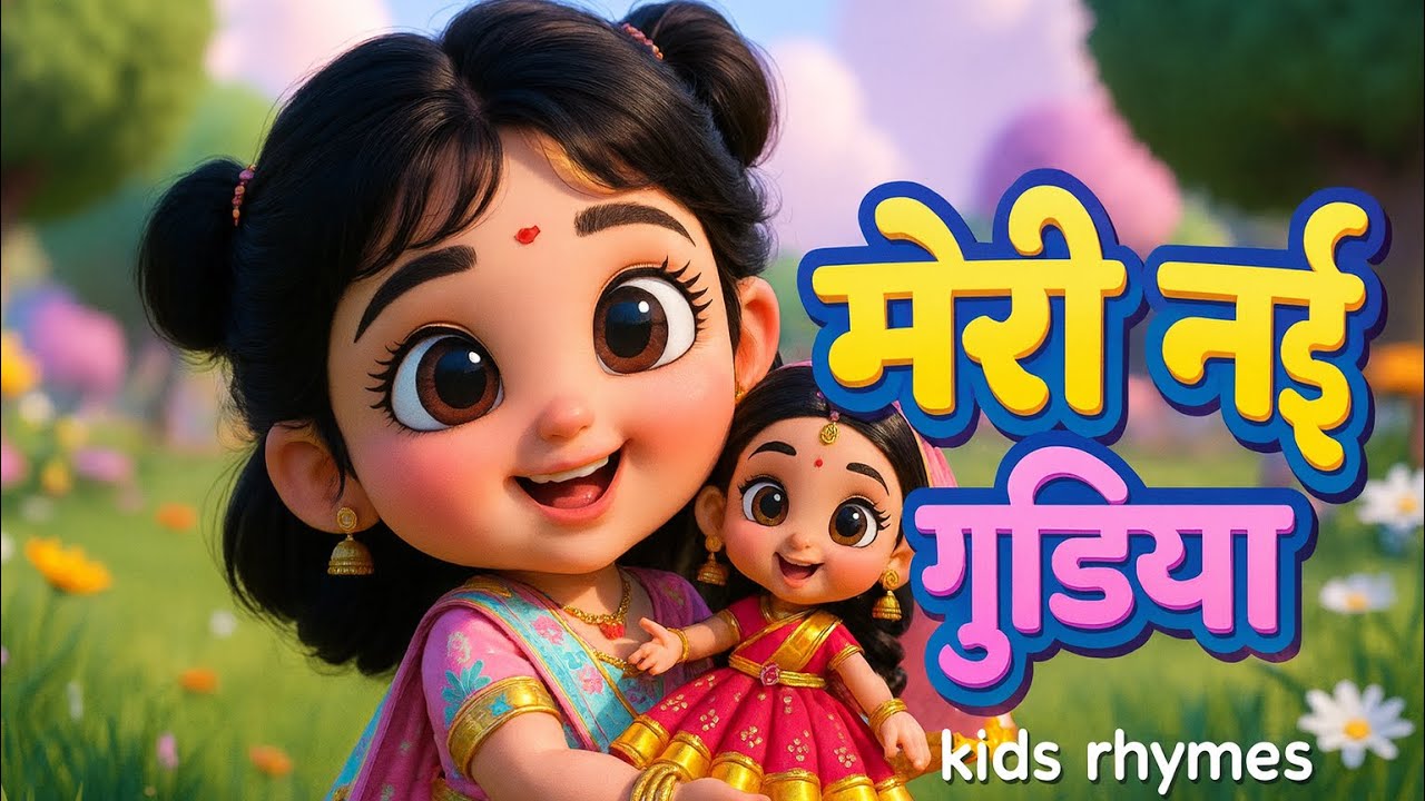 Kids Rhymes – मेरी नई गुड़िया | Cute Indian Girl & Doll | 3D Cartoon ...