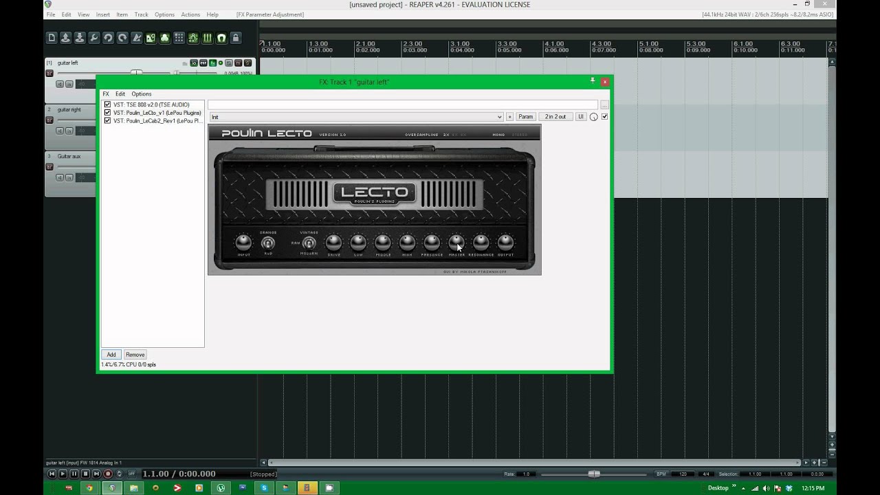 Setting up Guitar Aux tracks two different ways in reaper. - YouTube