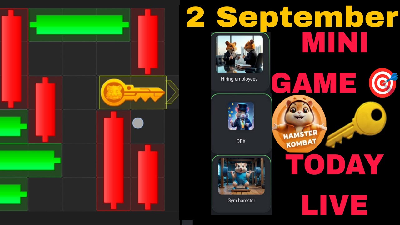 Today LIVE🔴 Aj Ki Mini Game KEY 2 September Hamster Solutions Please ...