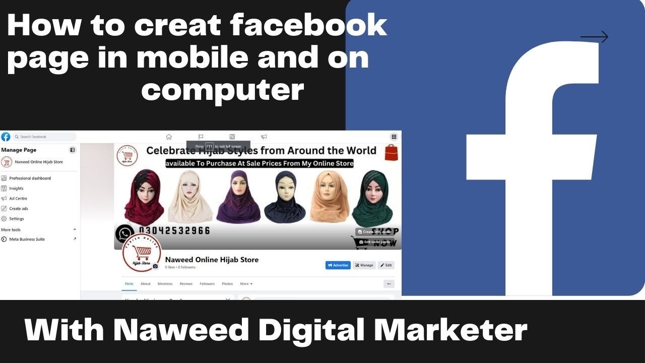 How to creat facebook page in mobile and on computer#learn how to creat ...