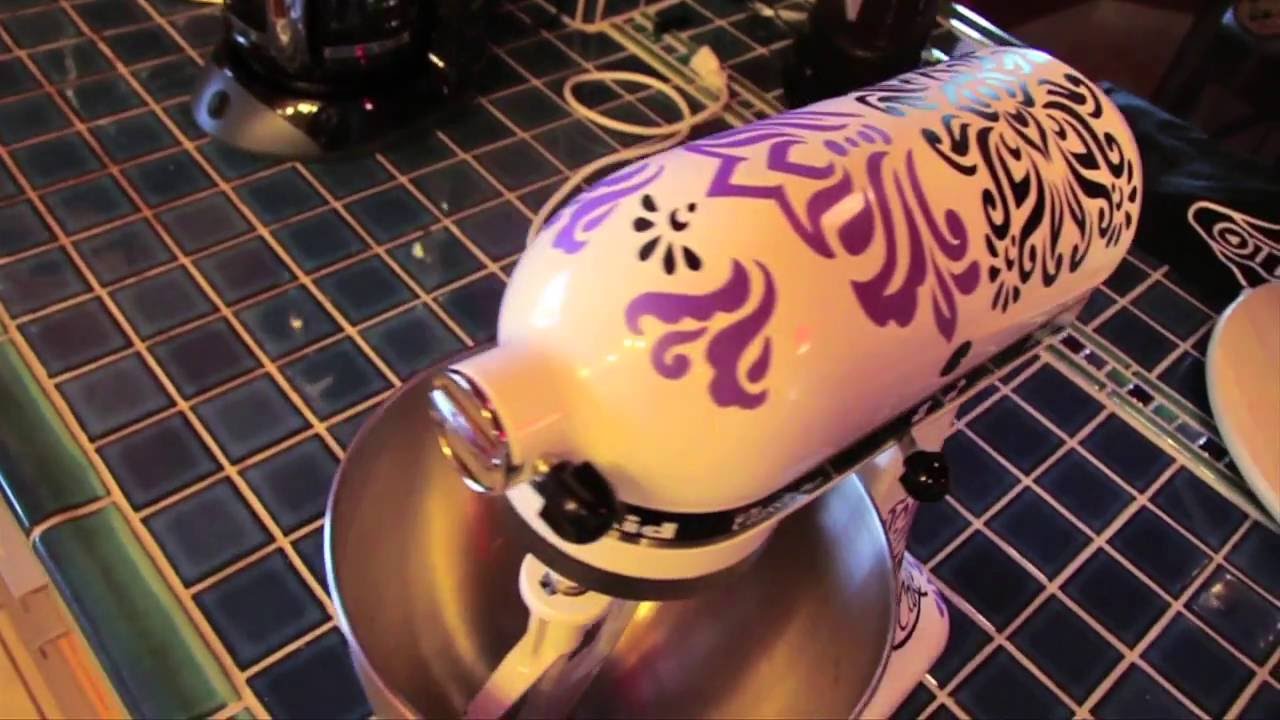 How to Install Vinyl Decals Part 2 - Kitchenaid Mixers - YouTube