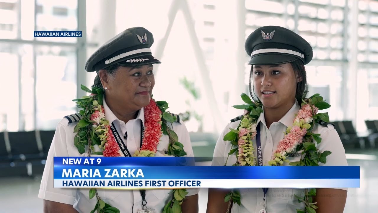 Mother-daughter duo take to the skies as Hawaiian Airlines pilots - YouTube