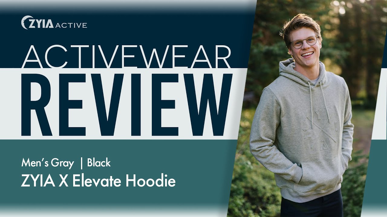 Activewear Review: Men's Gray ZYIA X Elevate Hoodie #6549 & Men's Black ZYIA X Elevate Hoodie ...