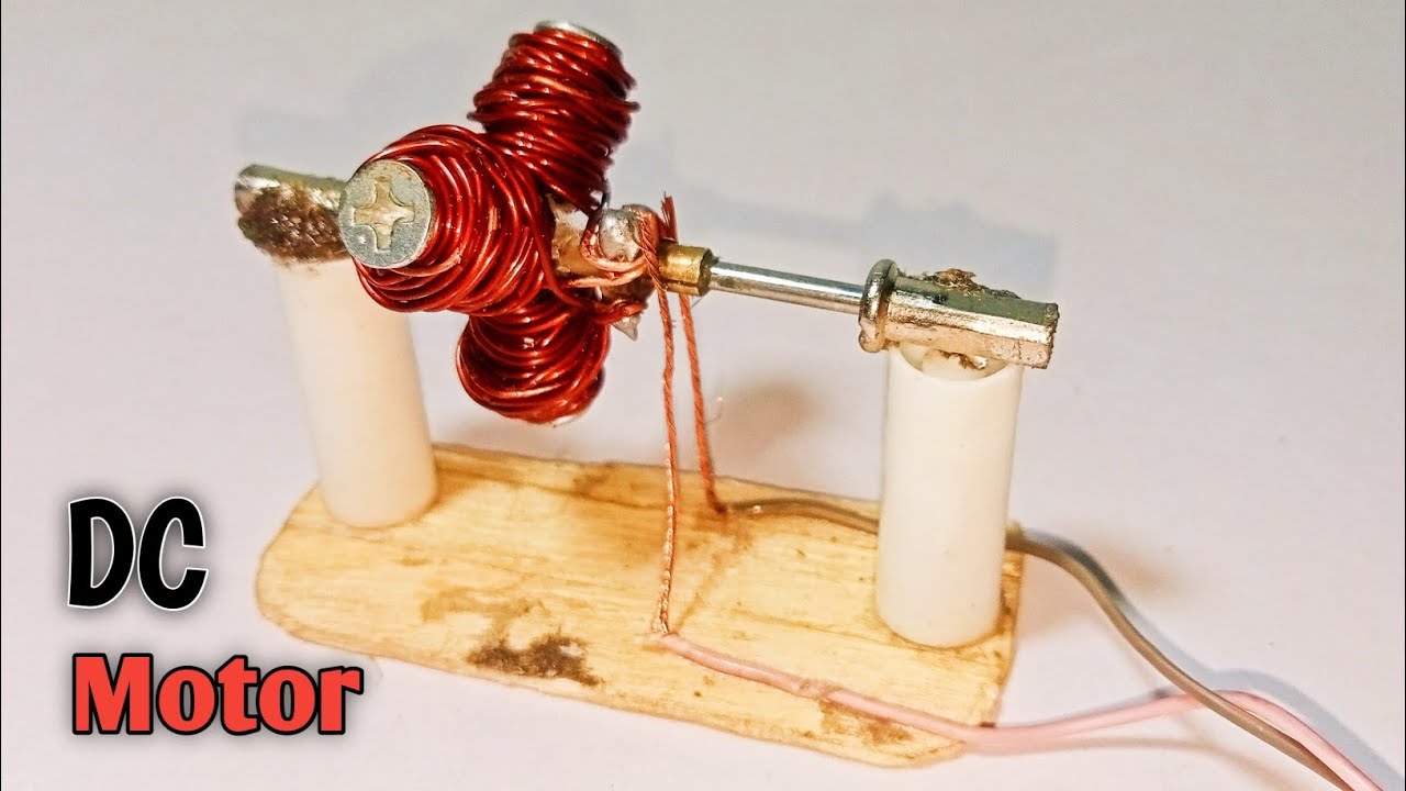 How to make A mini DC Motor! Make A motor easy at home - YouTube