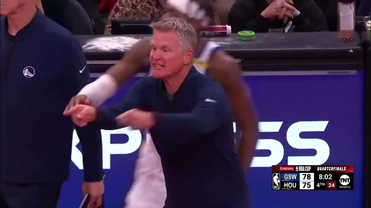 Steve Kerr GOES OFF After Refs Miss HUGE Call on Steph Curry - YouTube
