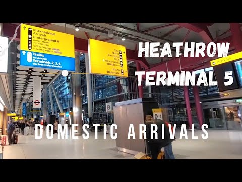 London Heathrow Terminal 5 Domestic Arrivals Airside & Landside / March ...