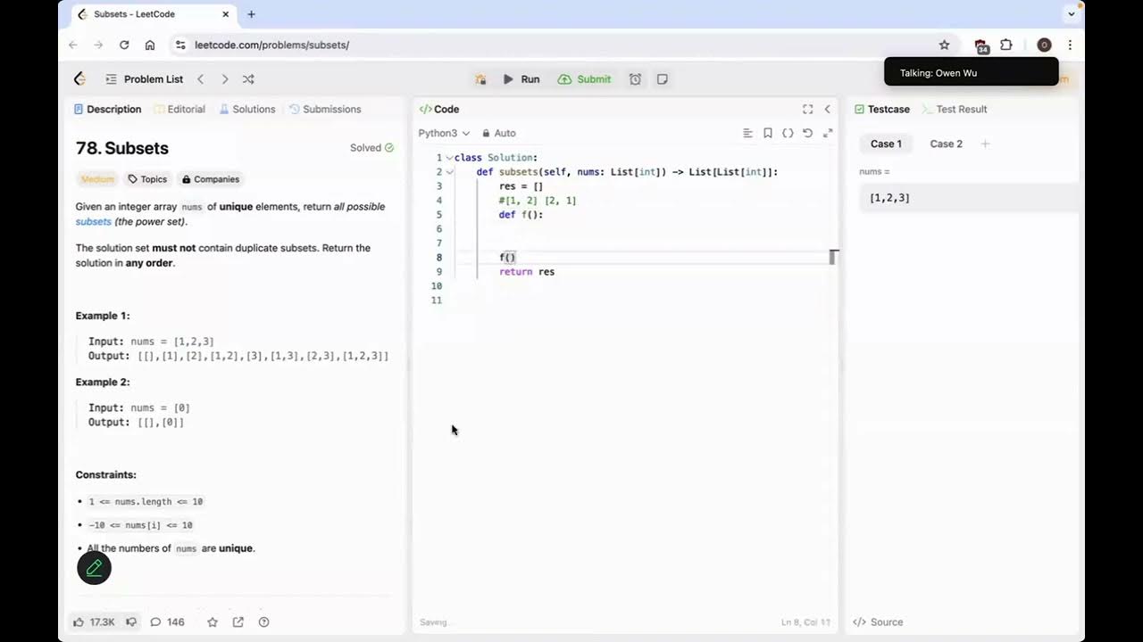 78. Subsets - Using Python - YouTube
