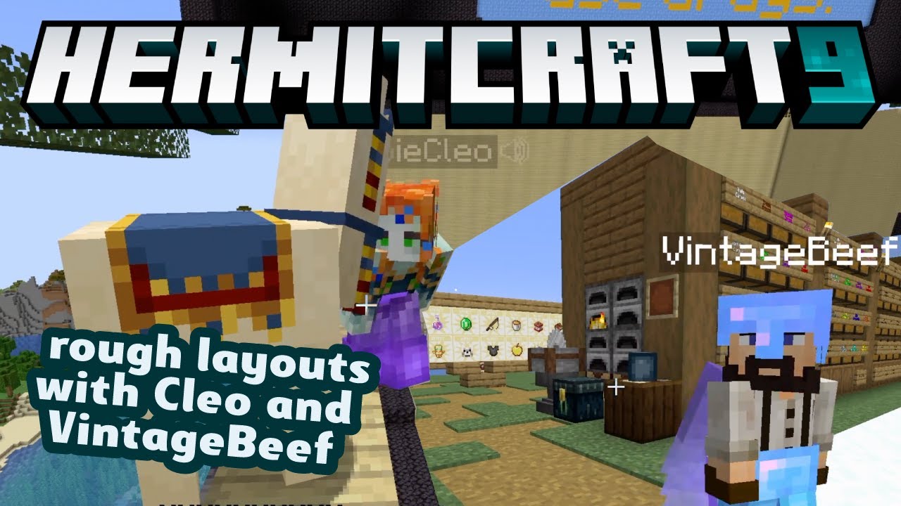 HermitCraft 9 ep 31! Rough layouts with ZombieCleo and VintageBeef! - YouTube