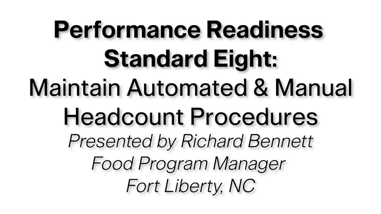 PRS 8 - Maintain Automated and Manual Headcount Procedures | Warrior ...