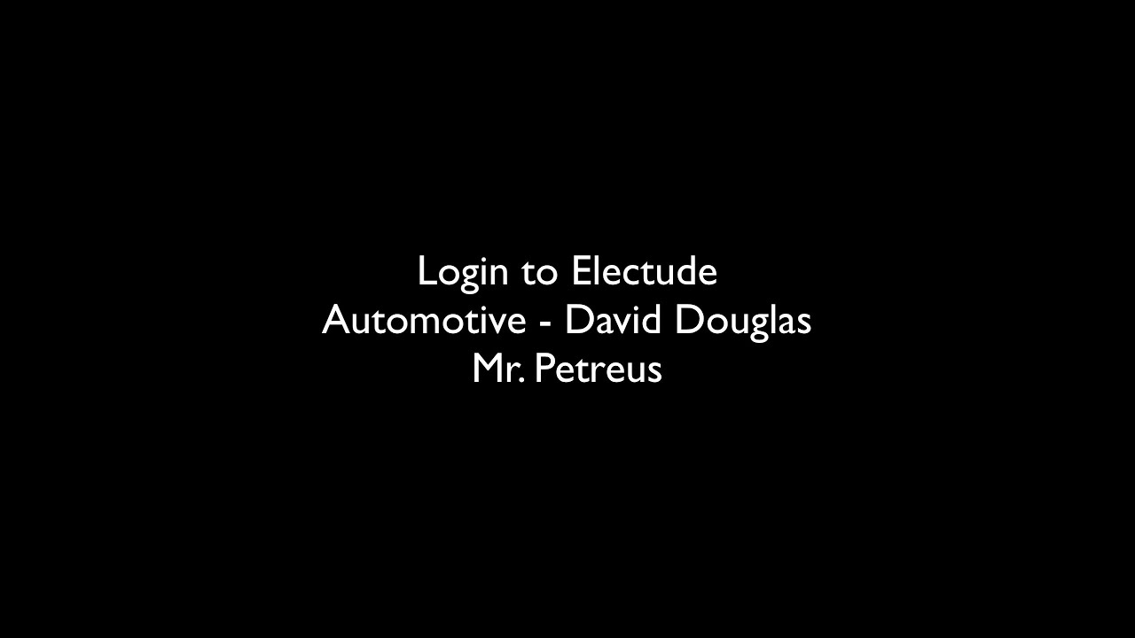 Log-In to Electude - YouTube