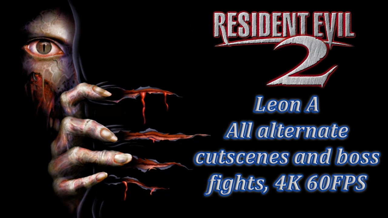 Resident Evil 2 (1998) Leon A | All alternate cutscenes and boss fights ...