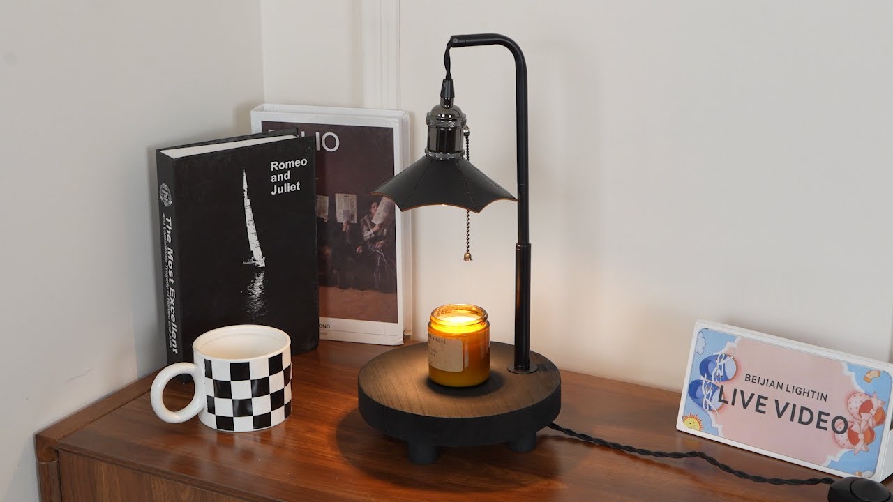 Cordero Wooden Stool Table Lamp - YouTube