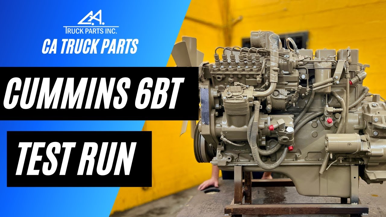 1996 Cummins 6BT 5.9L Diesel Engine For Sale with Transmission TEST RUN ...