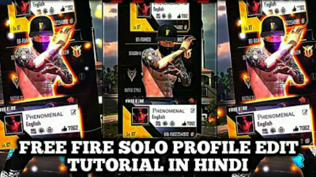 Free fire Solo profile editing tutorial in Hindi|| @dc gaming king ...