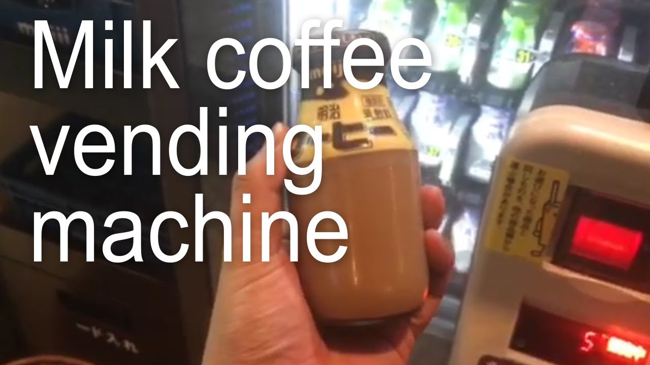 Japanese Hot Springs Milk coffee vending machine - YouTube