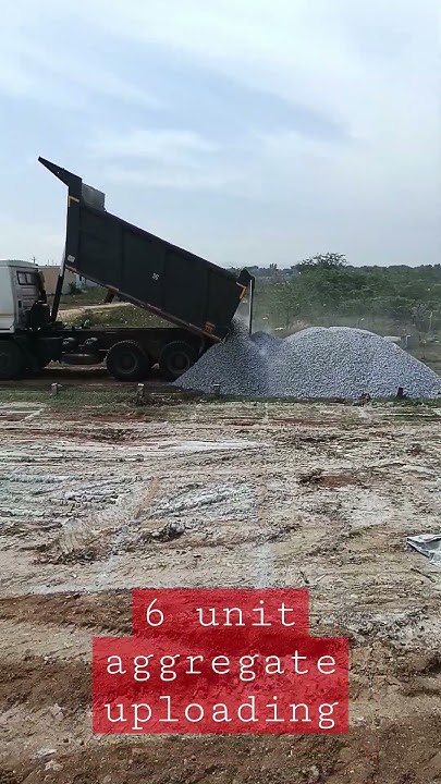 6 unit aggregate unloading #construction #civilengineering #aggregate_crusher - YouTube