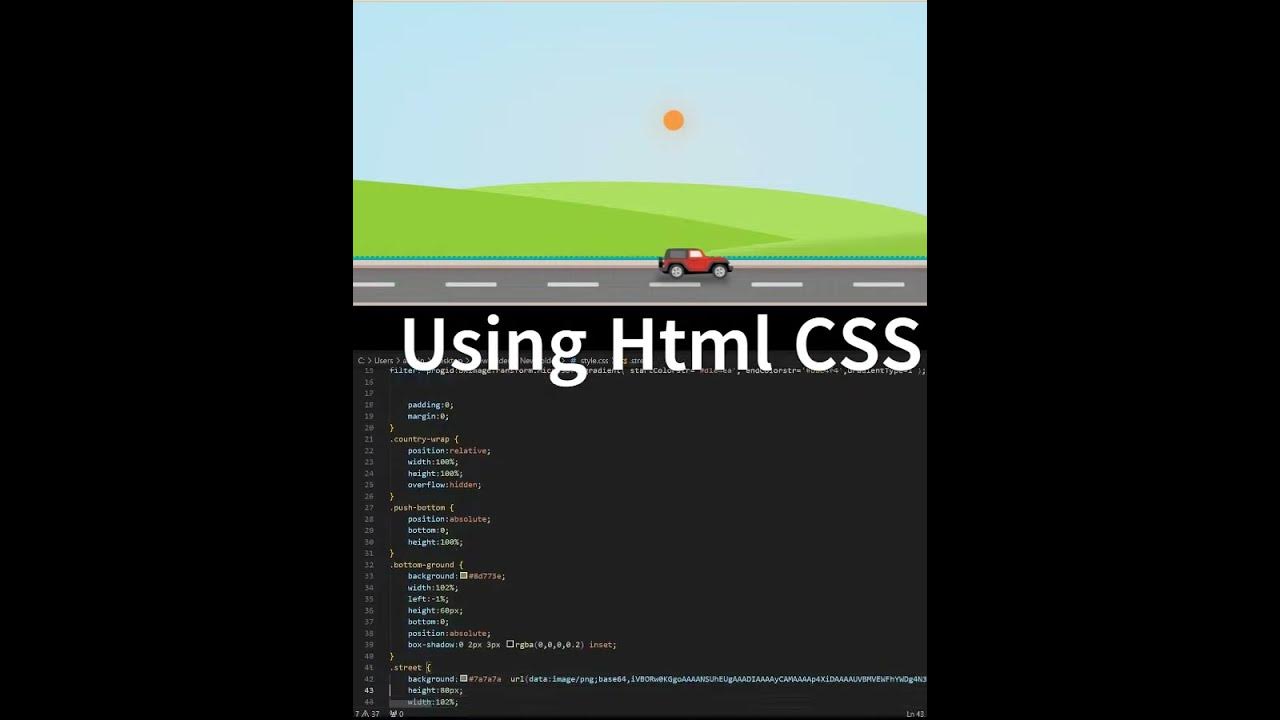 Car Animation Using Html And Css Css3animation Webdesign Htmlcss Cssakuhinpost Html Css
