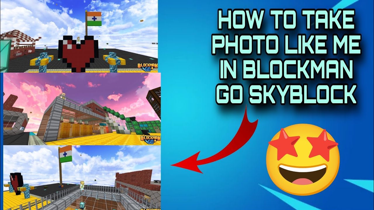 How to take portrait photo in block man go skyblock 100% work | ITZ ...