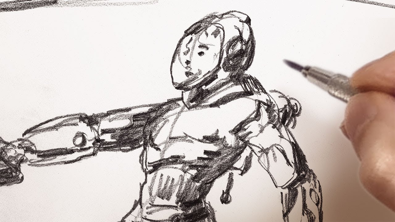 Quick Concept Art Sketch - YouTube