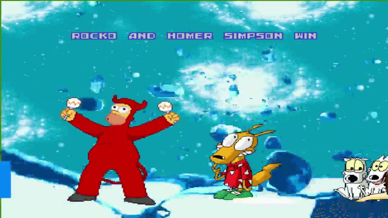 Mugen battle Rocko and Homer vs Bloo and Rocko - YouTube