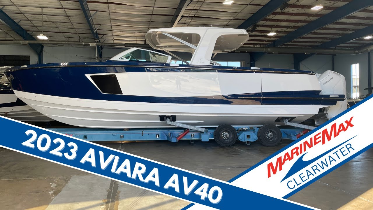Aviara AV40 Boat For Sale at MarineMax Clearwater - YouTube