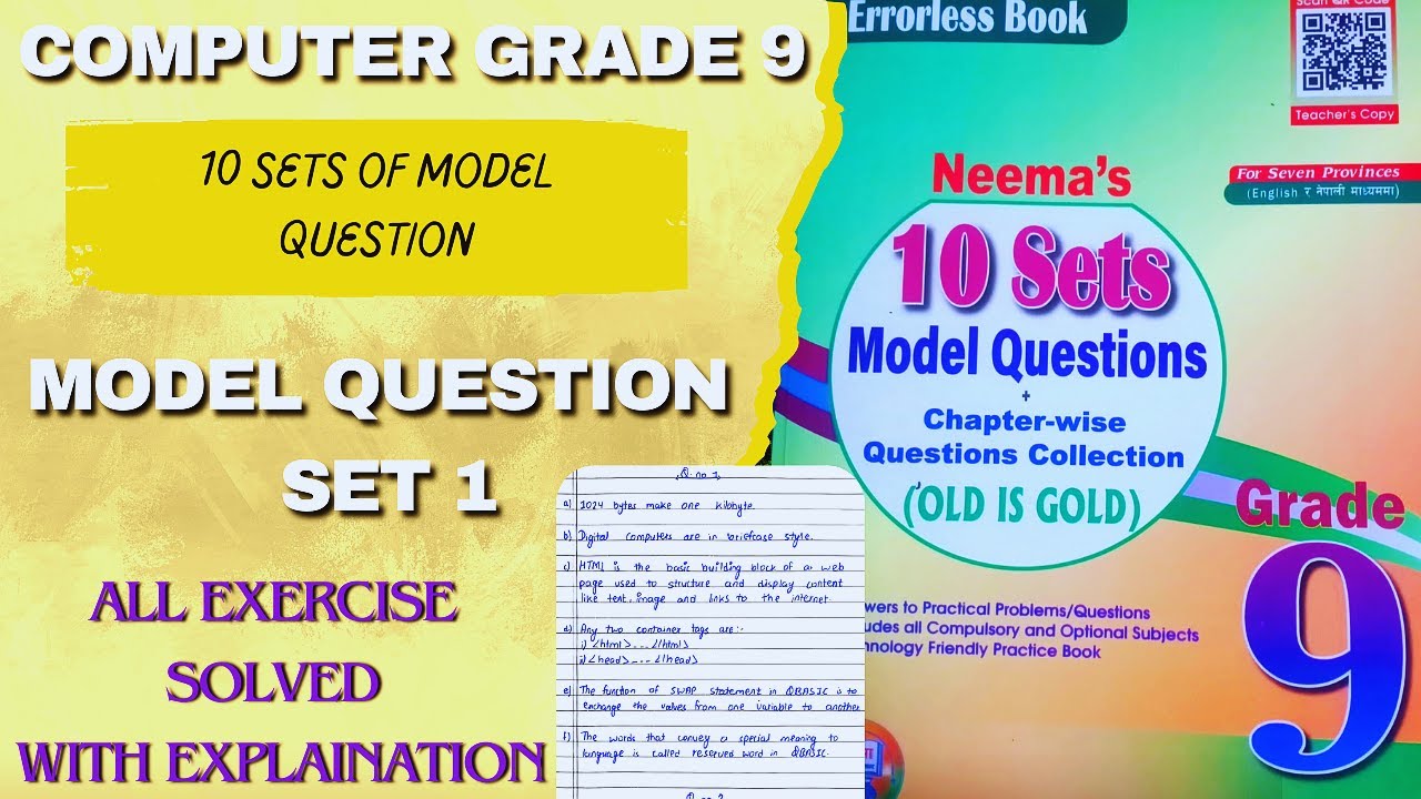 Class 9 Computer | Neema Model Question Set 1 (2081) with Explanation ...