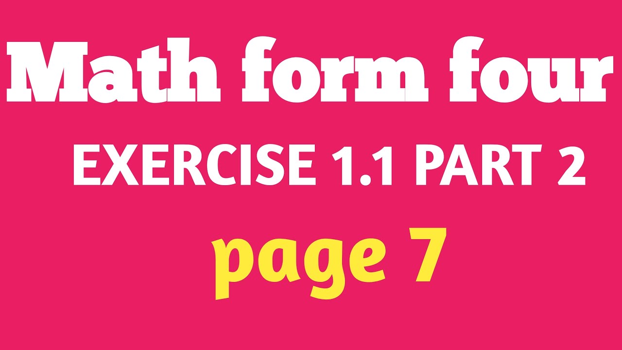 math f4 Exercise 1.1 part 2 - YouTube