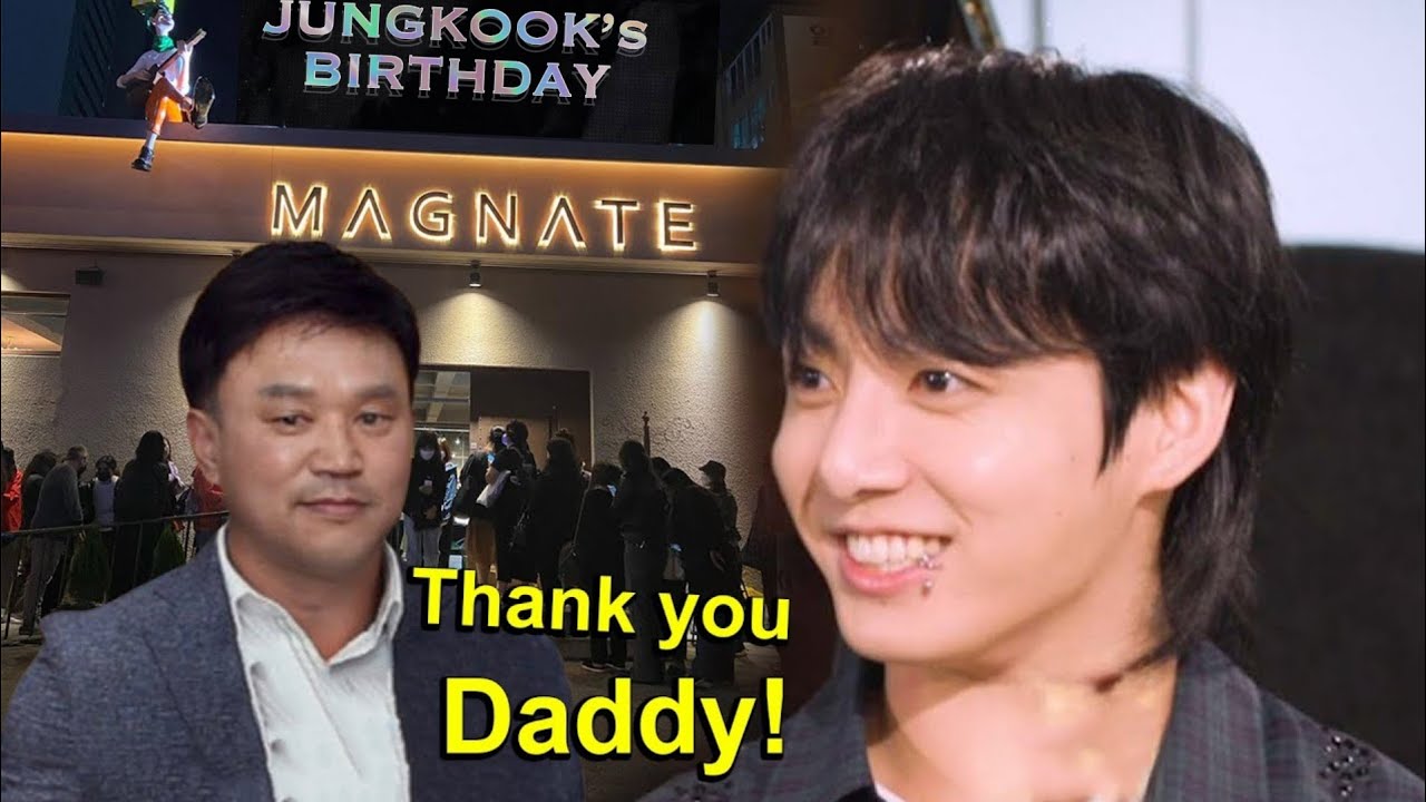 Jimin Father Celebrate Jungkook B'day in Cafe 🎂 JK B'day in Jimin's Dad ...