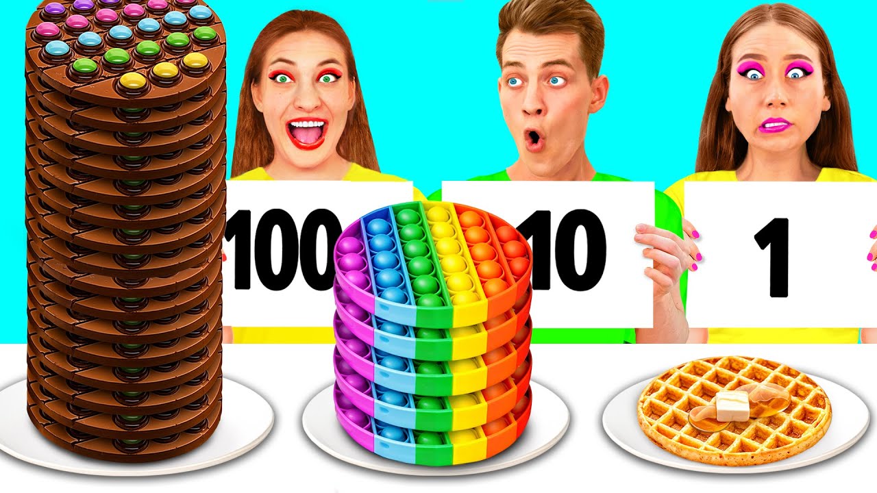 100 Layers of Food Challenge | Fantastic Food Hacks by Fun Fun ...