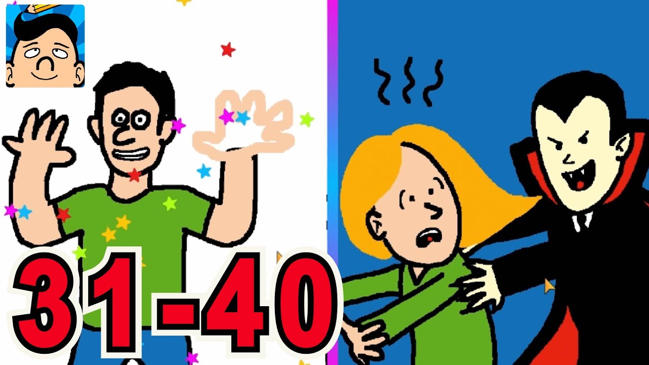 Just Draw level 31 - 40 Android Gameplay Walkthrough HD Part 4 - YouTube