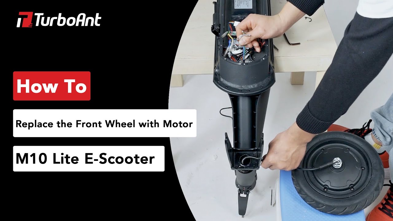 How to Replace the Front Wheel with Motor for TurboAnt M10 Lite - YouTube