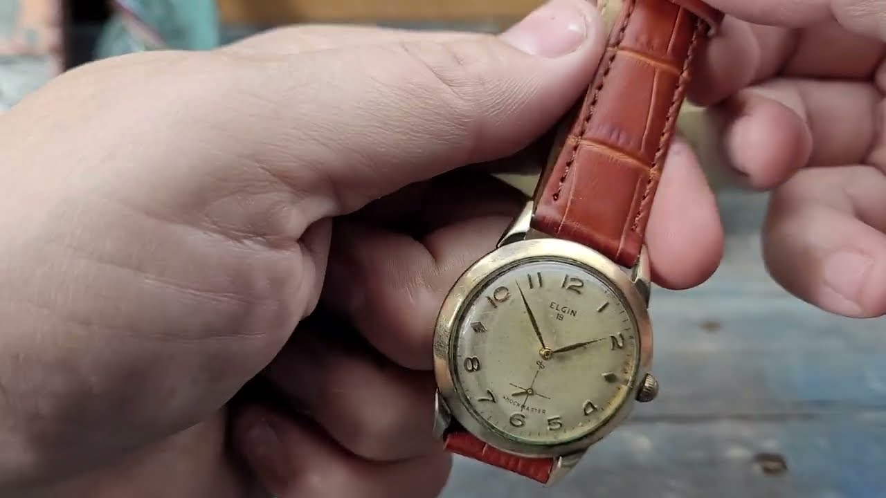 CLASSY Antique - ELGIN - Mens 33mm Gold Filled Dress Watch w/Sub ...