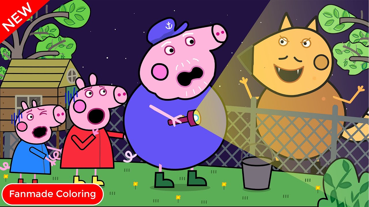 No No! Mr Fox is Not a Monster! Peppa Pig Fanmade Coloring Story - YouTube